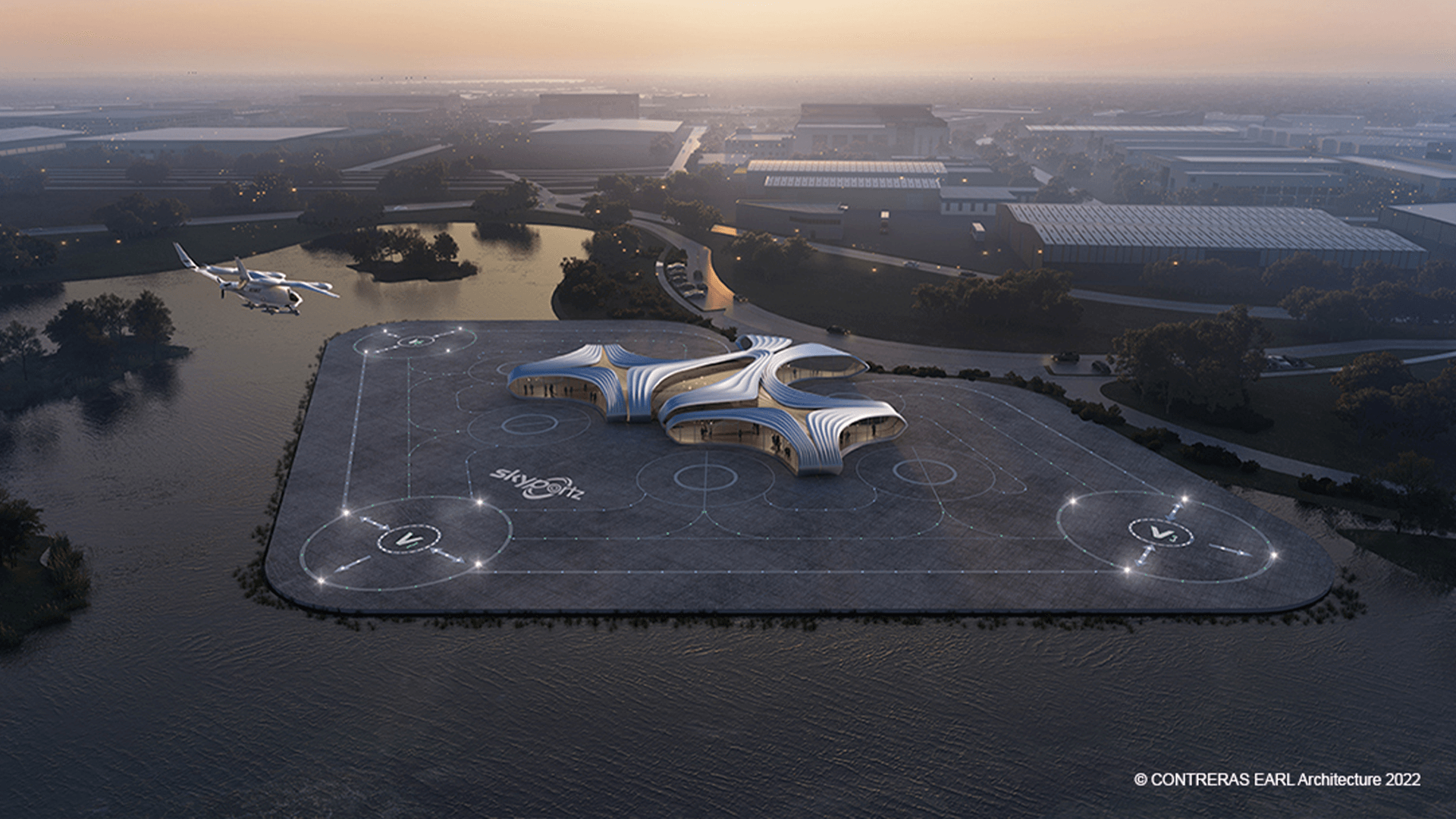 First Australian Vertiport Design - Caribbean Park